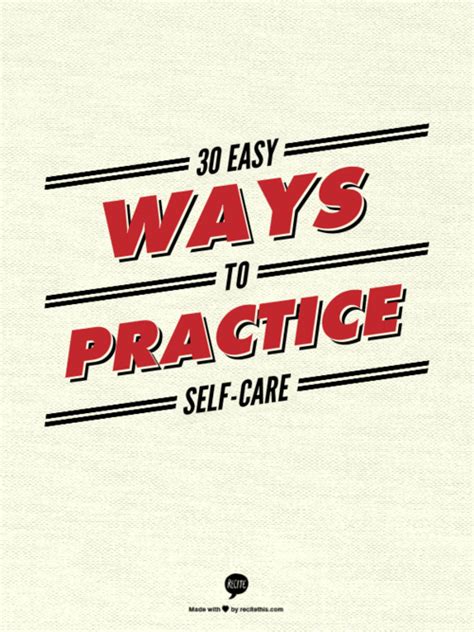 30 Easy Ways To Practice Self Care Nu Share