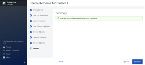 step 4 enable kerberos using the wizard