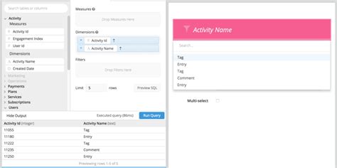 chartio faqs key value pairs in a dropdown