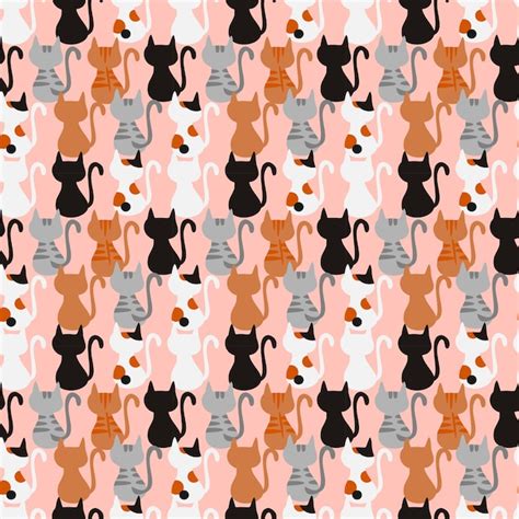 Premium Vector Cats Seamless Pattern
