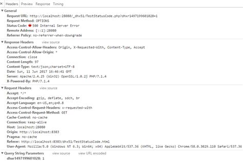 no response text for ajax status code 500 calendar