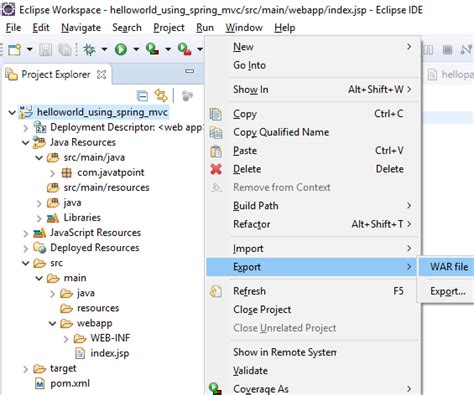 survival8 hello world application in spring mvc framework using