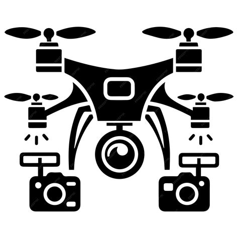 Premium Vector Drone Silhouette Icon Illustration Eps File