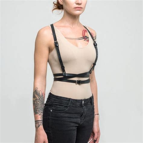 Leather Body Harness For Women Waist Harness Plus Size Etsy In