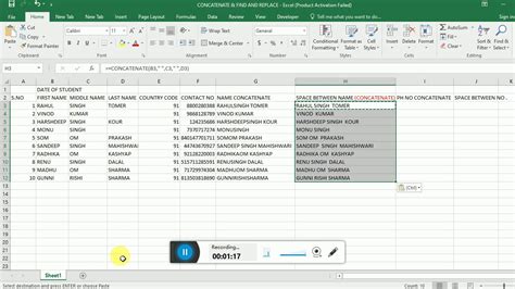 concatenate find and replace youtube