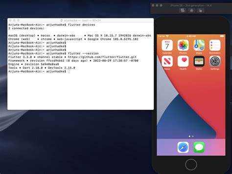 unable to see ios simulator on flutter 3 3 0 on mac macos version 10