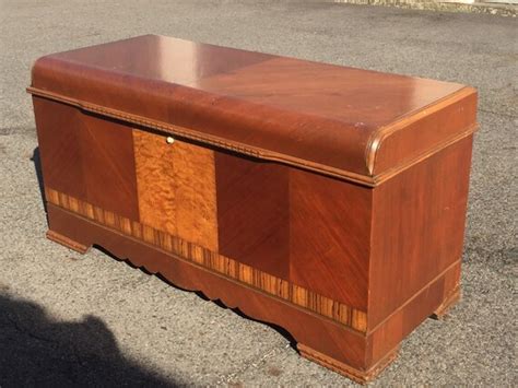 1940s Vintage Waterfall Art Deco Era Lane Cedar Chest