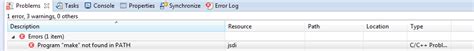windows eclipse cdt program make cannot be found win7 mingw
