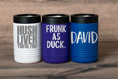 Custom Engraved Insulated Stainless Steel Can Cooler Custom Etsy