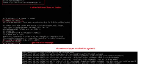 python error for virtualenvwrapper ubuntu 16 04 stack overflow