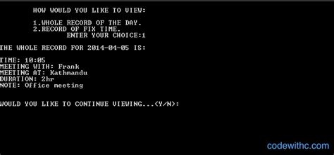 c c program to personal diary management system kashipara