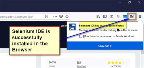 install launch record and playback using selenium ide in