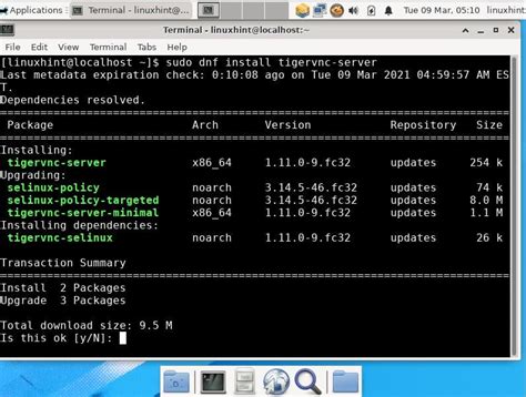 how to configure vnc server in fedora linux
