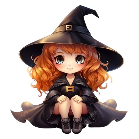 Feliz Halloween Linda Niña Bruja Hermosa Brujita Personaje De Dibujos