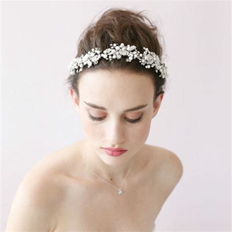 Buy Wholesale Luxury Beaded Crystal Hair Vine Flower Pearl Hairwear
