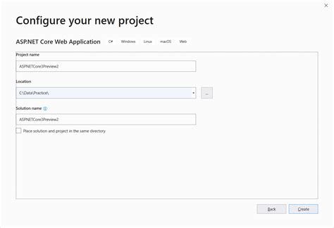 asp core 3 0 app with core 3 0 preview 2 release