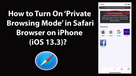 how to turn on private browsing mode in safari browser on iphone ios