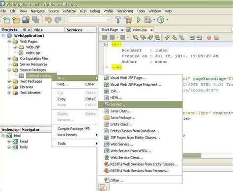 how to create servlet in netbeans ide javatpoint