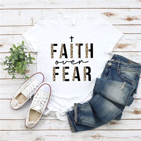 Faith Over Fear Shirt Faith Shirt Leopard Shirt Christian Etsy