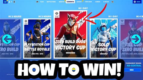 How To Win The Zero Build Duos Victory Cup Win A Game To Win Money