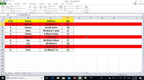 vba excel highlight the entire row youtube