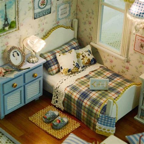 Cuteroom Diy Wooden Doll House Room Box Handmade 3d Miniature Dollhouse