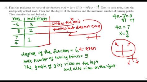 Roots And Their Multiplicities Of Polynomial College Algebra Youtube