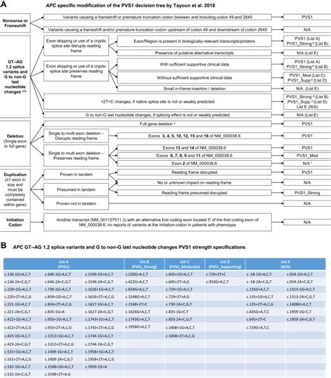 Gene Specific Acmg Amp Classification Criteria For Germline Apc