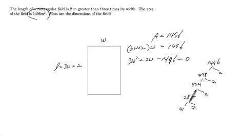 Solve Problems Using Quadratic Equations Youtube