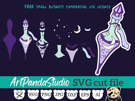 Svg Stars And Moon Potion Bottle Magic Potion Bottle Svg Potion