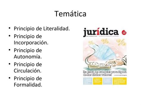 Los Principios Aplicables A Los Titulos Valores Ppt