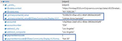 javascript get optionset text from odata query in crm