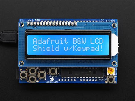 adafruit lcd shield kit w 16x2 character display