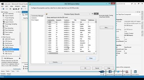 ssis how to connect ole db source using sql server table tr youtube