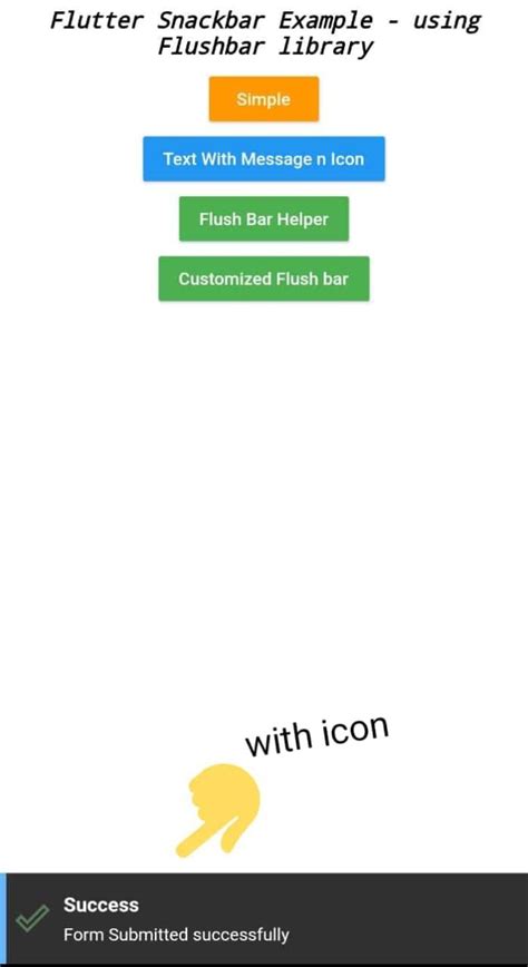 flutter snackbar example flushbar flutter library