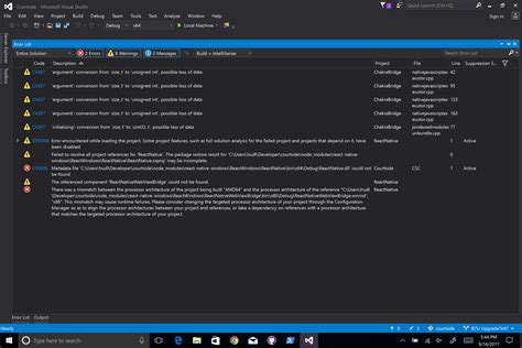 vs2015 issues · issue 1379 · microsoft react native