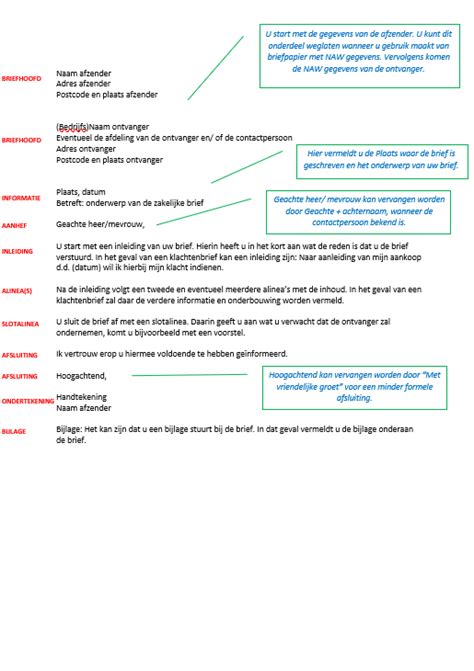 Zakelijke Brief Oefenen Vmbo