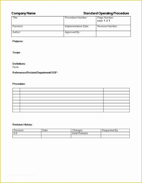 procedure manual template free download of policy and procedures manual