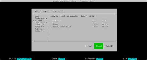 veeam agent linux 3 0 installation for btrfs