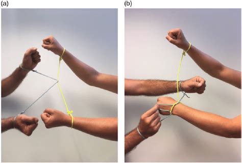 A In The Handcuffs Puzzle The Hands Of Two Participants Are