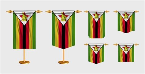 Premium Vector Free Vector Illustration Of Zimbabwe Flag