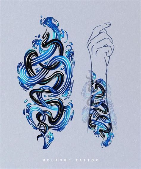 Melange 멜란지 On Instagram Flow💙🌊 Sold Out For Mohit Melange Tattoo
