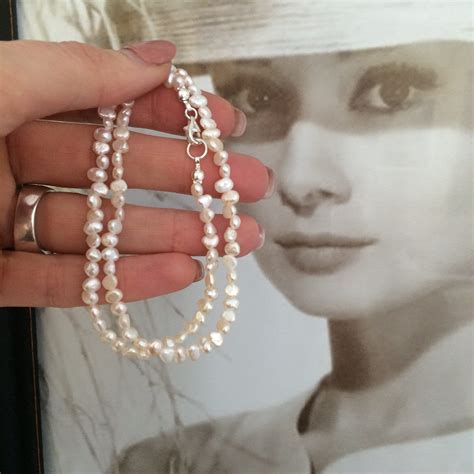 Tiny Freshwater Pearl Choker Necklace With Sterling Silver Or Gold Fill