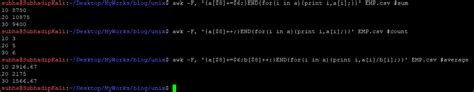awk commands equivalent to sql query data manipulation