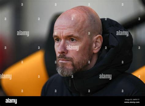 Newport Uk 28th Jan 2024 Manchester United Manager Erik Ten Hag In