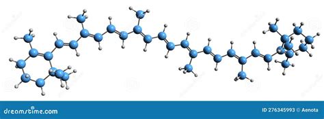 3d Image Of Beta Carotene Skeletal Formula Stock Illustration