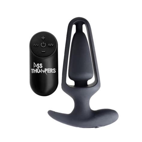 Ass Thumpers Power Plug 7x Silicone Rechargeable Hollow Anal Plug With