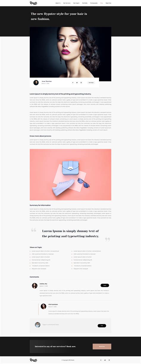 razzle beauty salon html template by mythicsdesign themeforest