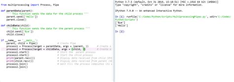 multiprocessing and synchronization using pipes python codez up