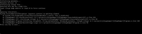 systemvalidoperationexception · issue 432 · perfare il2cppdumper
